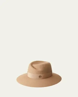 MAISON MICHEL Virginie Water-Resistant Wool Felt Hat Camel