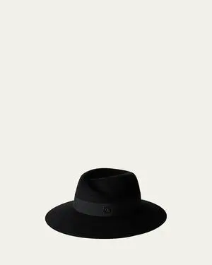 MAISON MICHEL Virginie Fedora Hat - Black