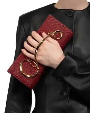 Alexis Bittar Twisted Handle Clutch - Gold