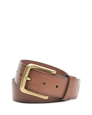The Frye Company Leather Heat Creased Belt - Tan | Editorialist display picture 1
