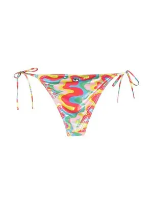 CHIARA FERRAGNI Abstract-print Tie-fastening Bikini Bottom