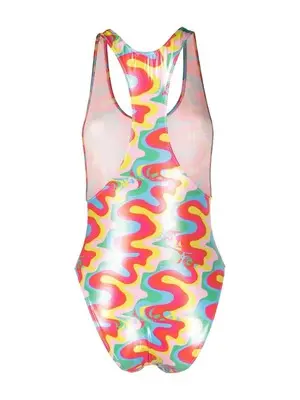 CHIARA FERRAGNI Abstract-print Racerback One-piece