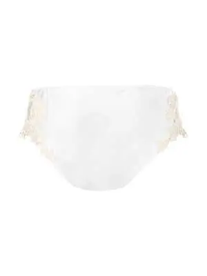 La Perla Lace Floral-embroidered Silk Briefs