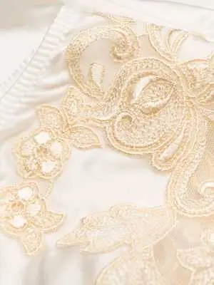 La Perla Lace Floral-embroidered Silk Briefs