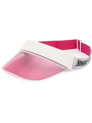 JIMMY CHOO Logo Embroidered Visor - Pink