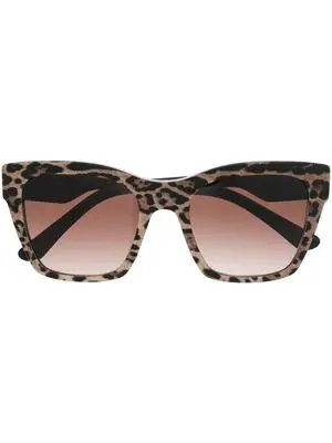 Dolce & Gabbana Animal-print Square-frame Sunglasses