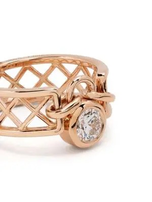 COURBET 18kt Recycled Rose Gold Diamond Ring - Pink