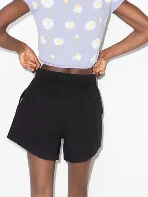 GANNI Crinkled Drawstring Shorts