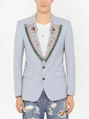 Dolce & Gabbana Sicilia-fit Embellished Single-breasted Blazer