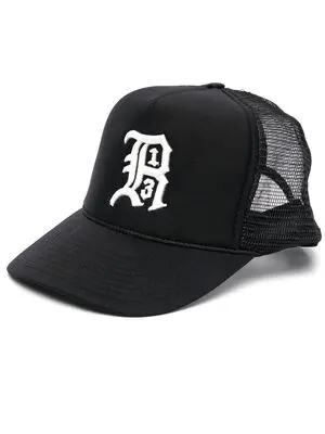 R13 Embroidered Logo Baseball Cap - Black