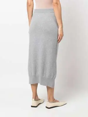 BARRIE High-waisted Knit Skirt - Grey