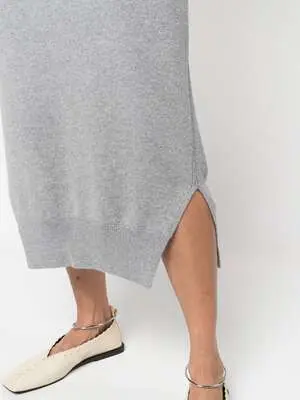 BARRIE High-waisted Knit Skirt - Grey