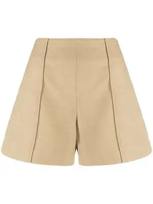 Vince Sculptural Panama Shorts - Neutrals