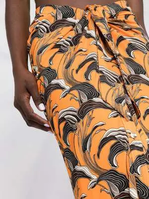 Rabanne Printed Ruched Skirt