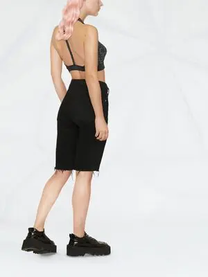 Gcds Logo-print Lurex Cropped Top