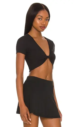 Alo Yoga Ribbed Knotty Short Sleeve