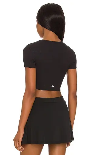 Alo Yoga Ribbed Knotty Short Sleeve