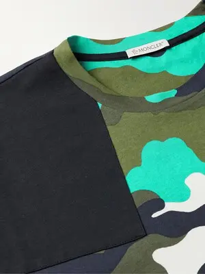 Moncler Camouflage-print Cotton-jersey T-shirt