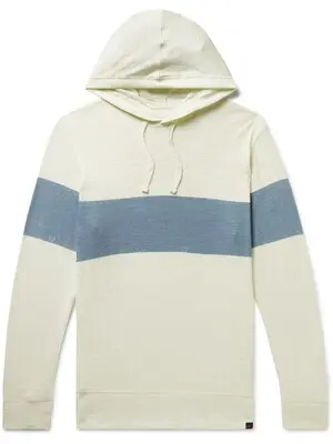 Faherty Brand Sunray Printed Slub Organic Cotton-jersey Hoodie S