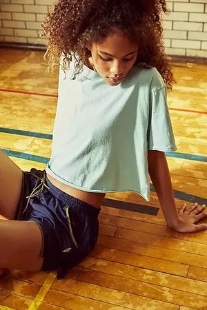 Free People FP Movement Inspire Cropped Tee Aquifer
