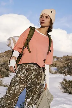 Free People FP Movement Inspire Cropped Tee Crush Blush