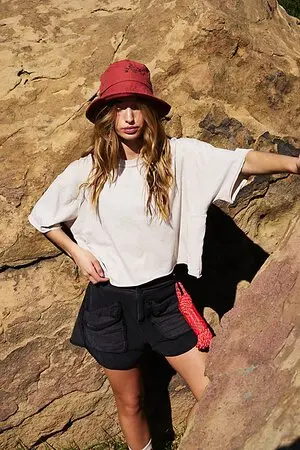 Free People FP Movement Inspire Cropped Tee Grey