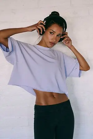 Free People FP Movement Inspire Cropped Tee Iris