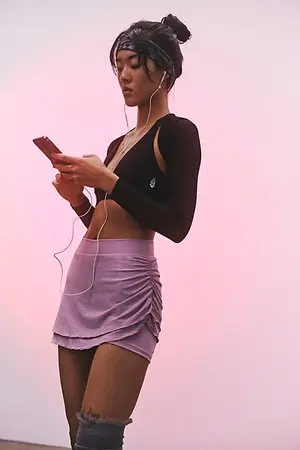 Free People FREE PEOPLE Little Bit Of Love Skort Vanilla Fig