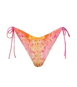 REINA OLGA Susan Embellished Bikini Bottom - Multicoloured