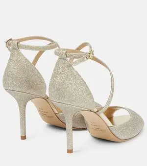 JIMMY CHOO Emsy 85 Glitter Sandals