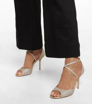 JIMMY CHOO Emsy 85 Glitter Sandals