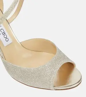 JIMMY CHOO Emsy 85 Glitter Sandals
