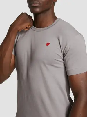 Play Comme Des Garcon Heart Crewneck T-shirt - Blue