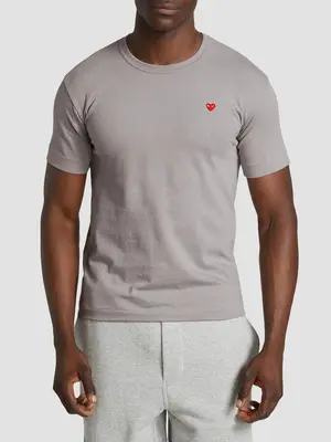 Play Comme Des Garcon Heart Crewneck T-shirt - Blue