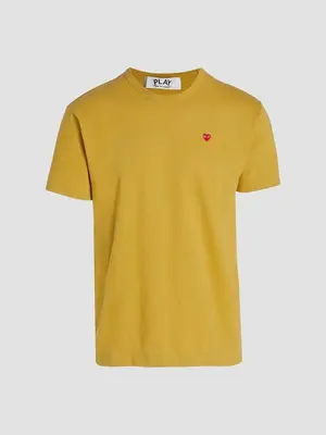 Play Comme Des Garcon Heart Crewneck T-shirt - Olive