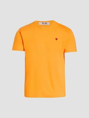 Play Comme Des Garcon Heart Crewneck T-shirt - Yellow