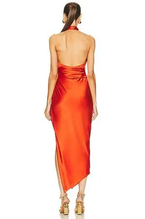 THE SEI For Cross Wrap Halter Dress In Teal