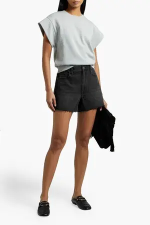 FRAME Le Simone Distressed Denim Shorts