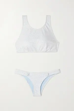 Lisa Marie Fernandez Button Perforated Bikini - White