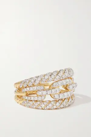 David Yurman Stax Diamond Ring - Gold