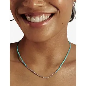 Monica Vinader Mini Nugget Turquoise Beaded Necklace - Blue