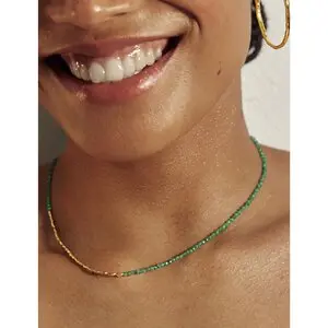 Monica Vinader 18ct Yellow Gold-plated Vermeil Sterling Silver And Onyx Necklace - Green