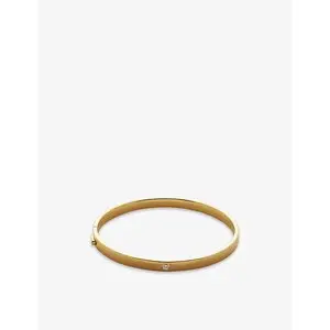 Monica Vinader Essential 18ct Yellow -plated Vermeil Sterling Silver And Diamond Bangle Bracelet - Gold