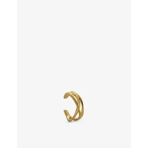 Monica Vinader Nura Reef Crossover Recycled Vermeil Huggie Earring - Gold