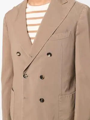 DELL'OGLIO Double-breasted Wool Suit - Neutrals