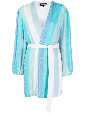 Retrofete Gabrielle Striped Wrap Dress Multicolour