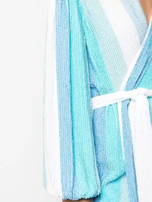 Retrofete Gabrielle Striped Wrap Dress - Multicolour