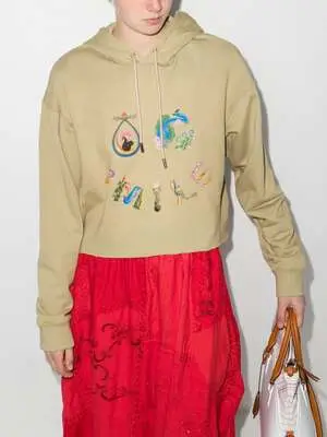 Opening Ceremony Smile-print Cropped Hoodie