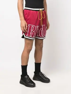 Rhude Logo Print Drawstring Shorts