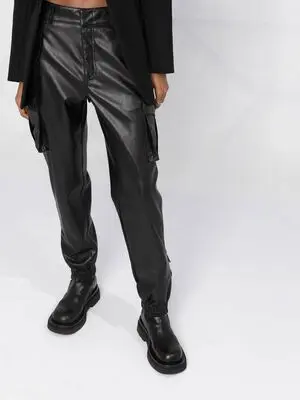 Ermanno Scervino Faux-leather Cargo-pocket Trousers